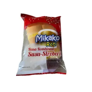 Mikako Roti Rasa Kombinasi Susu dan Stroberi - Cekhalal.id