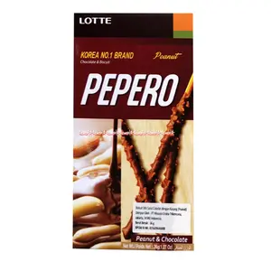 Pepero Biskuit Stik Salut Cokelat Dengan Kacang (Peanut) - Cekhalal.id
