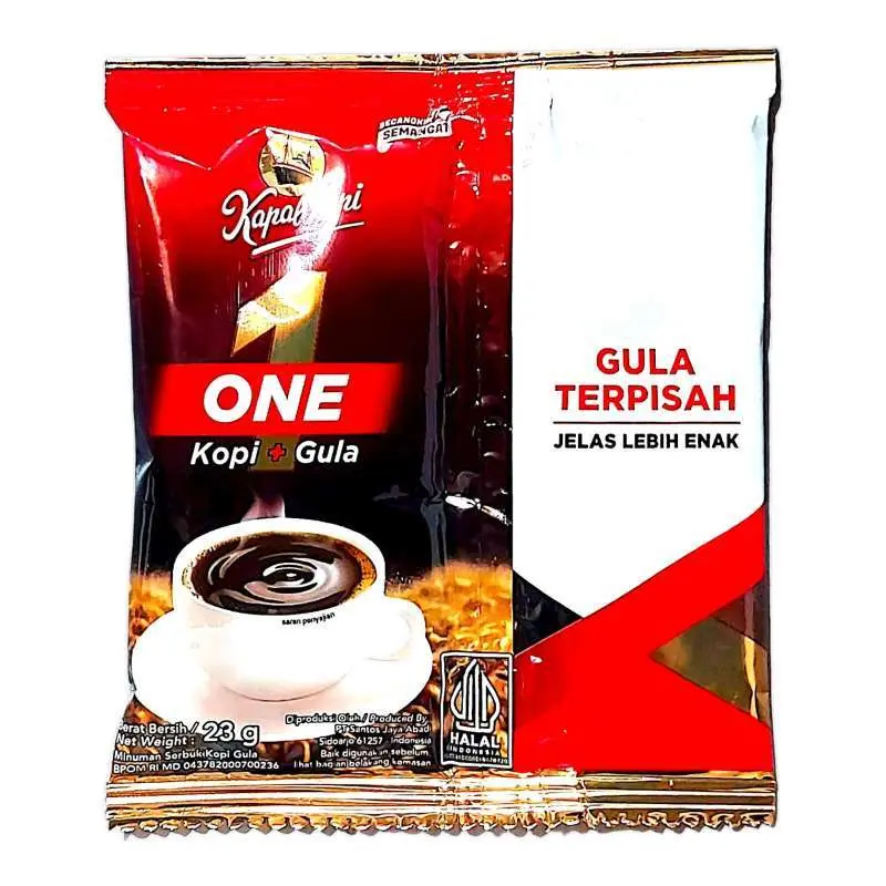 Kapal Api One Minuman Serbuk Kopi Gula - Cekhalal.id