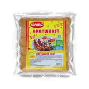 Kimbo Sosis Sapi dan Ayam Rasa Keju (Bratwurst Keju) - Cekhalal.id